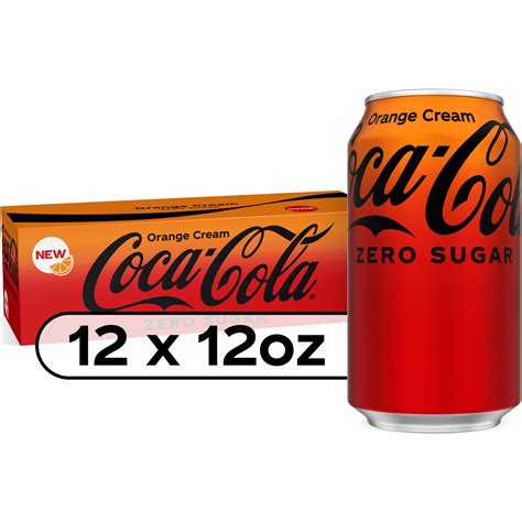 Coca Cola Zero Sugar Orange Cream Fridge Pack Cans 12 Fl Oz 12 Pack