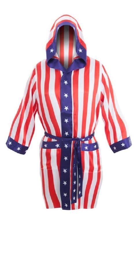 Buy Rocky Balboa Apollo Boxing American Flag Adult Robe Online At