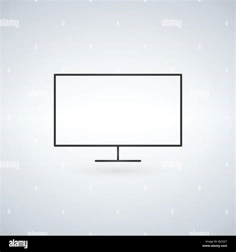 Desktop Computer Monitor Line Icon Outline Vector Sign Linear Style