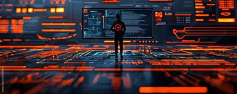 Cybersecurity Professional Employing Advanced Ai Powered Tools And Technologies For Real Time
