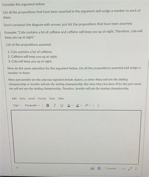 Consider The Argument Below List All The