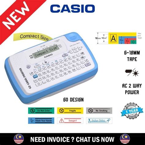 Casio Label It Kl 120 Kl 130 2 Line Compact Label Printer Or Label 6mm