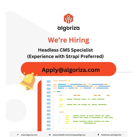 Algoriza On Linkedin Available Vacancy Headless Cms Specialist