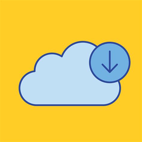 Cloud Download Vector Icon That Can Easily Modify Or Edit 9678920