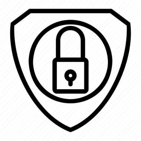 Encrypted Data Security Padlock Protection Lock Shield Icon Download On Iconfinder