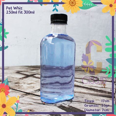 Jual BOTOL PLASTIK PET WHIZZ GEPENG TEBAL ML CLEAR KEMASAN MINUMAN KOPI JUS SUSU MADU JELLY