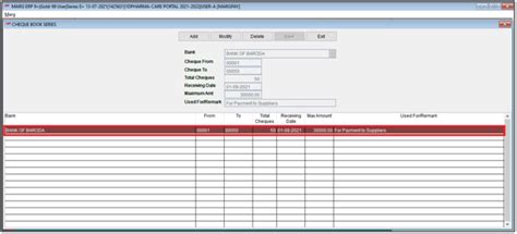 What Is The Process Of Cheque Book Management In Marg Software