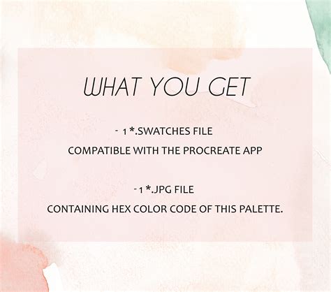 Pastel Procreate Color Palette Hex Code Ipad Color Palette Swatches INSTANT DOWNLOAD 30