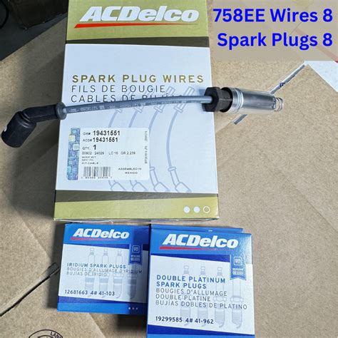 758ee Ac Delco Gm Spark Plug Wires New For Chevy Chevrolet Silverado