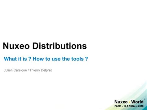 Nuxeo World Session Nuxeo Distributions Pdf