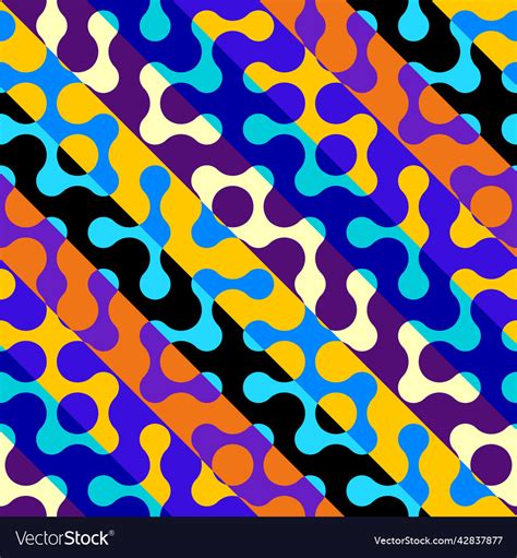 Geometric Abstract Pattern Intersection Style Vector Image