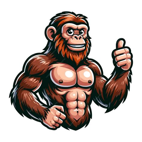 Premium Vector Australopithecus Mascot Vector Illustration On White
