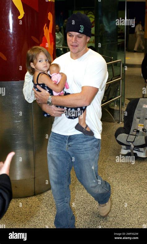 Exclusive Matt Damon With His Wife And Daughter Arrives At Miami