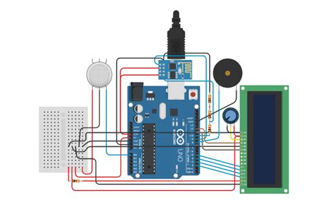 Circuit Design Air Pollution Detector Tinkercad
