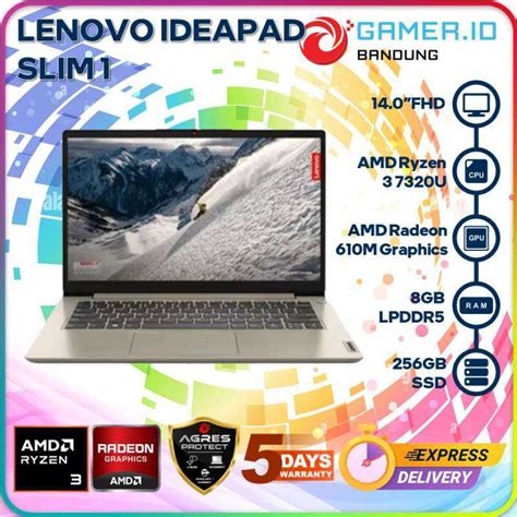 Jual Lenovo Ideapad Slim Amn Ryzen U Gb Gb Fhd Tn Di Seller Gamer Id Bandung