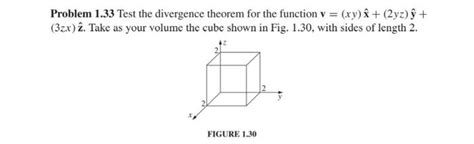 Solved Problem Test The Divergence Theorem For The Chegg Com