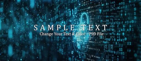 cybersecurity concept with digital lock symbol on a binary code