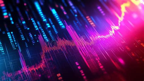 A Vibrant Abstract Representation Of Data Visualization Showing Colorful Digital Wave Patterns