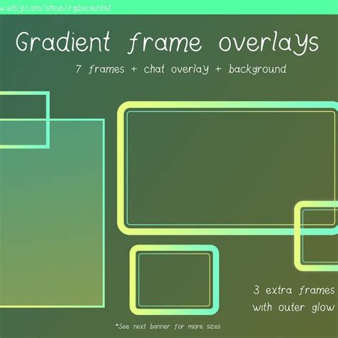 Lime Green Frames Etsy