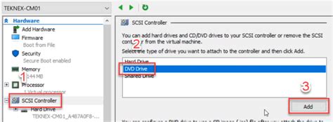 attach iso file in hyper v mmdm