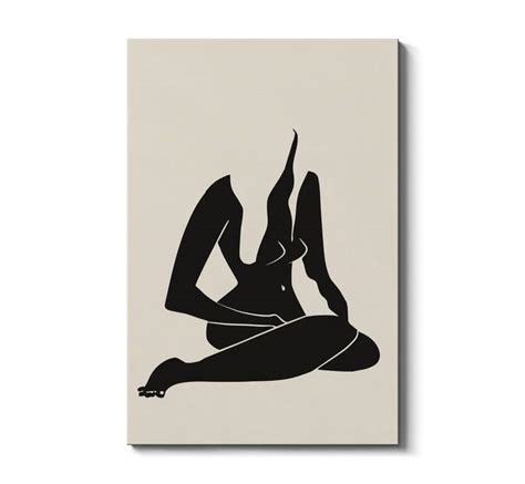 Long Hair Nude In Black Canvas Wall Art By Little Dean Icanvas