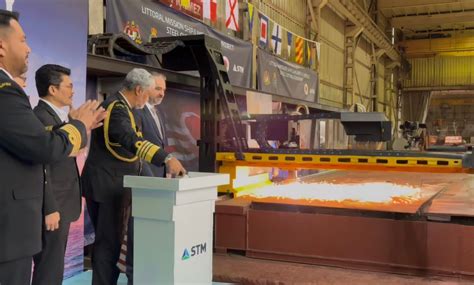 First Steel Cutting Of Lms Batch 2 Malaysian Defence