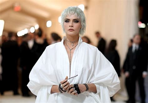 Cara Delevingne Debuted Cropped Grey Hair To The Met Gala