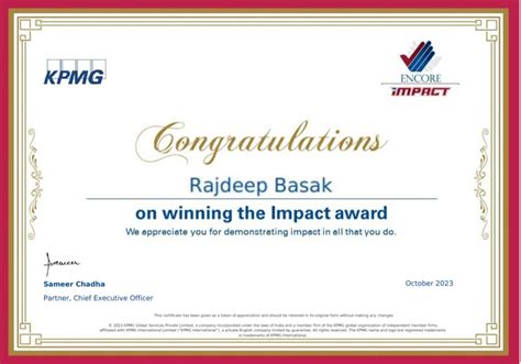 Rajdeep Basak On Linkedin Kpmg Kgs Impact 27 Comments