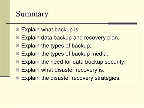 Data Backup And Disaster Recovery Pptx