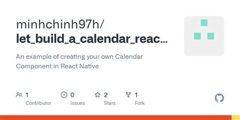Github Minhchinh97h Let Build A Calendar React Native An Example Of
