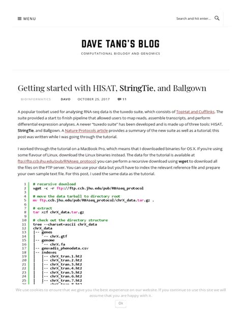 Getting Started With Hisat Stringtie And Ballgown Pdf Gene