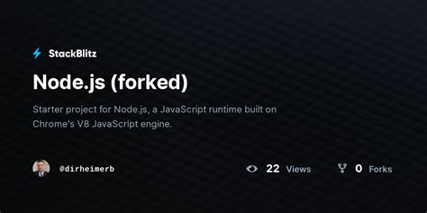 Nodejs Forked Stackblitz