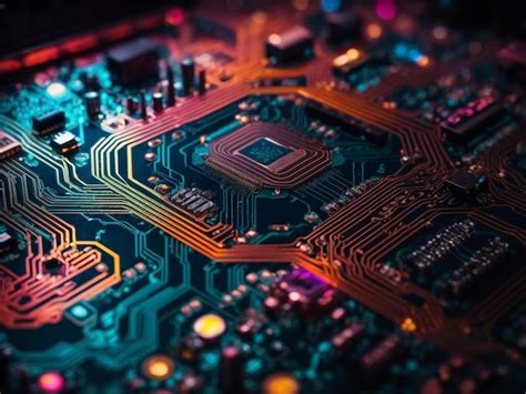 Premium Ai Image Futuristic Circuitry Photoreal Abstract Representation Of Technology Process