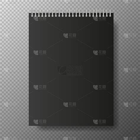 现实笔记本纸页孤立在透明的背景。向量