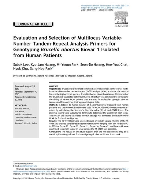 pdf evaluation and selection of multilocus variable number tandem