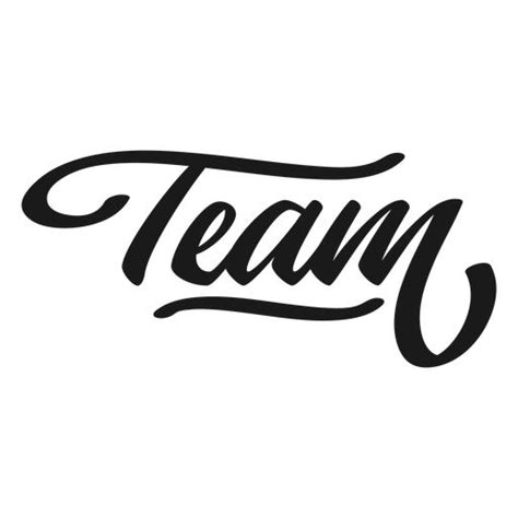 Team Cursive Quote Lettering Design