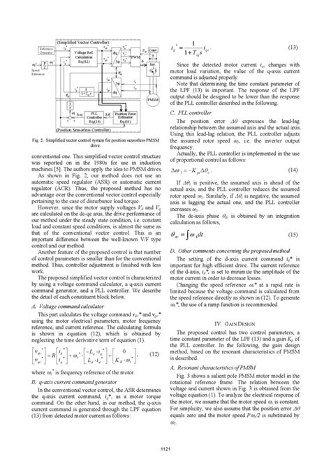 Position Sensorless Vector Control Of Pmsm For Electrical Household Applicances Pdf Radio