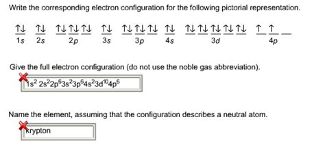 Solved Write The Corresponding Electron Configuration For