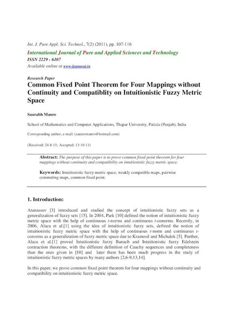 Pdf Common Fixed Point Theorem For Four Mappings Yahoo