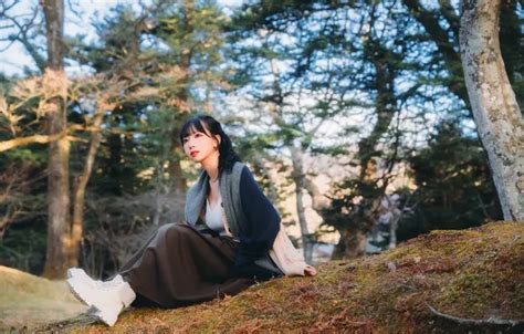 Wallpaper Girl Park Asian For Mobile And Desktop Section Resolution X Download