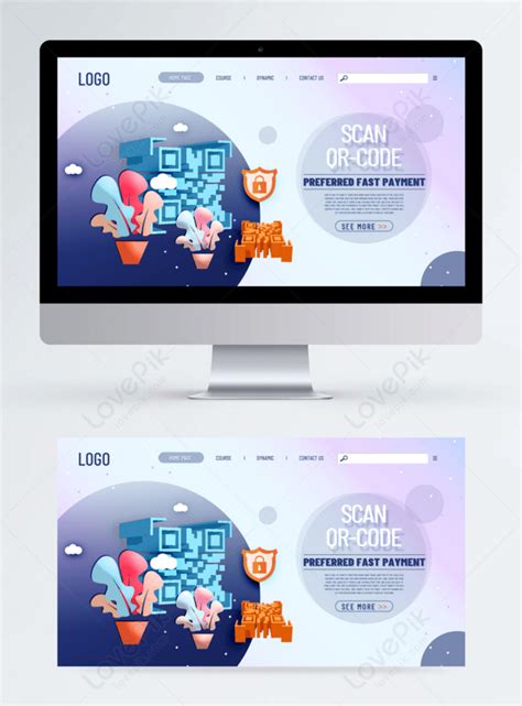 Modern Qr Code Payment Service Web Design Template Imagepicture Free
