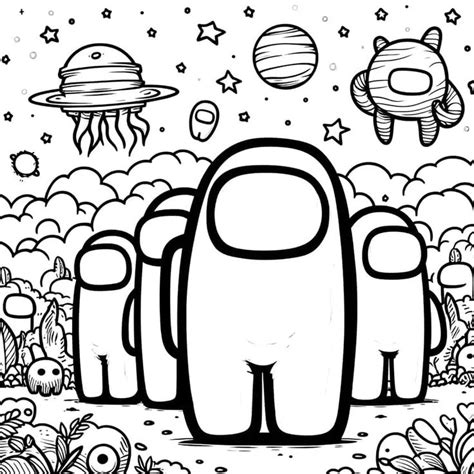 Among Us Coloring Pages 40 Coloring Sheets From The Game Coloring