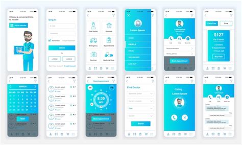 Design De Aplicações Ui Ux Design Vetor Premium