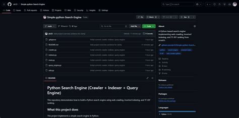 Python Searchengine Informationretrieval Algorithms Datastructures