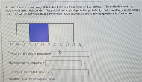 solved bus wait times are uniformly distributed between 14