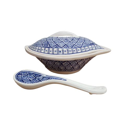 Leaf Serving Dish With A Lid And Spoon Medina Home Style