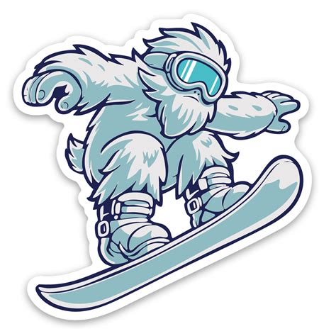 Snowboard Sticker Yeti Voy Out