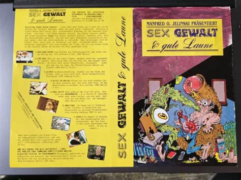 Jorg Buttgeriet Sex Violence Extremely Rare Vhs Sleeve Only Pre