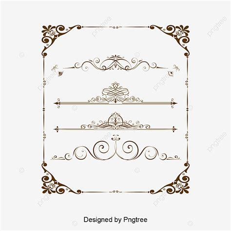 다양 한 유럽 패턴 벡터 테두리 3 상장 일러스트 벡터 자료 유럽식 무늬 틀 Png 일러스트 및 Psd 이미지 무료 다운로드 Pngtree