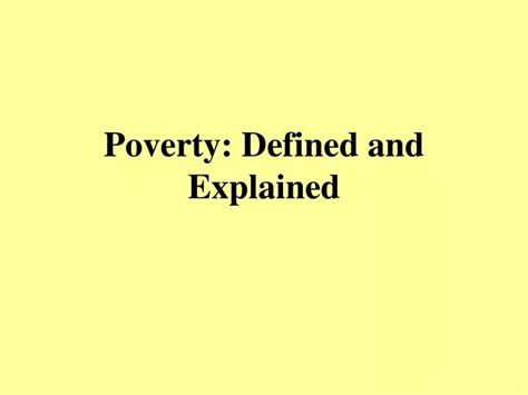 Ppt Poverty Defined And Explained Powerpoint Presentation Free